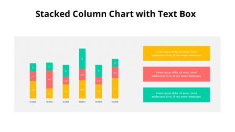 Stacked Column Chart with Text Boxes
