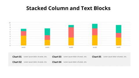Stacked Column Chart with Text Boxes