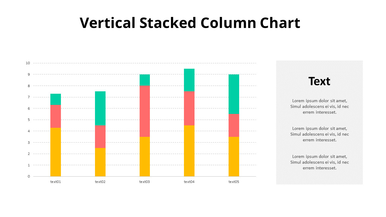 Stacked Column Chart with Text Boxes