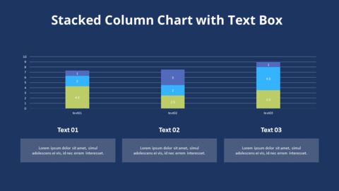 Stacked Column Chart with Text Boxes