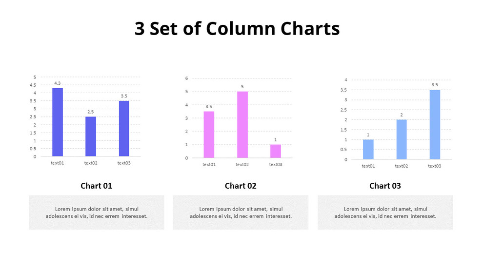 Cuadro de tres columnas de comparación
