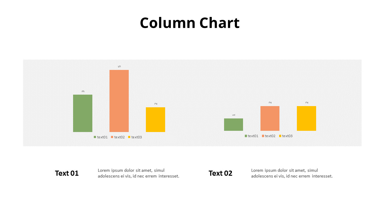 Two Comparison Column Chart Set