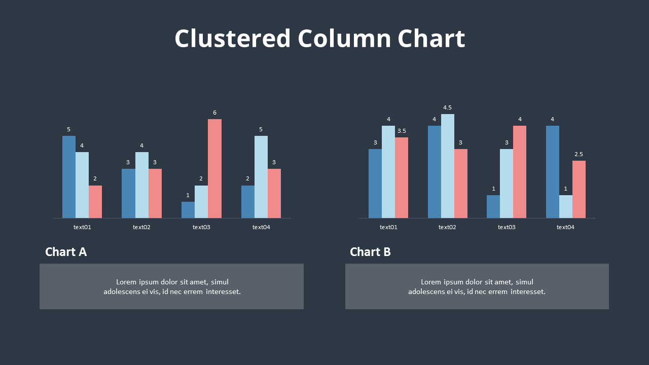 Two Comparison Column Chart Set