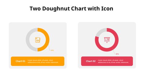 Two Donut Chart with Icons|Doughnut