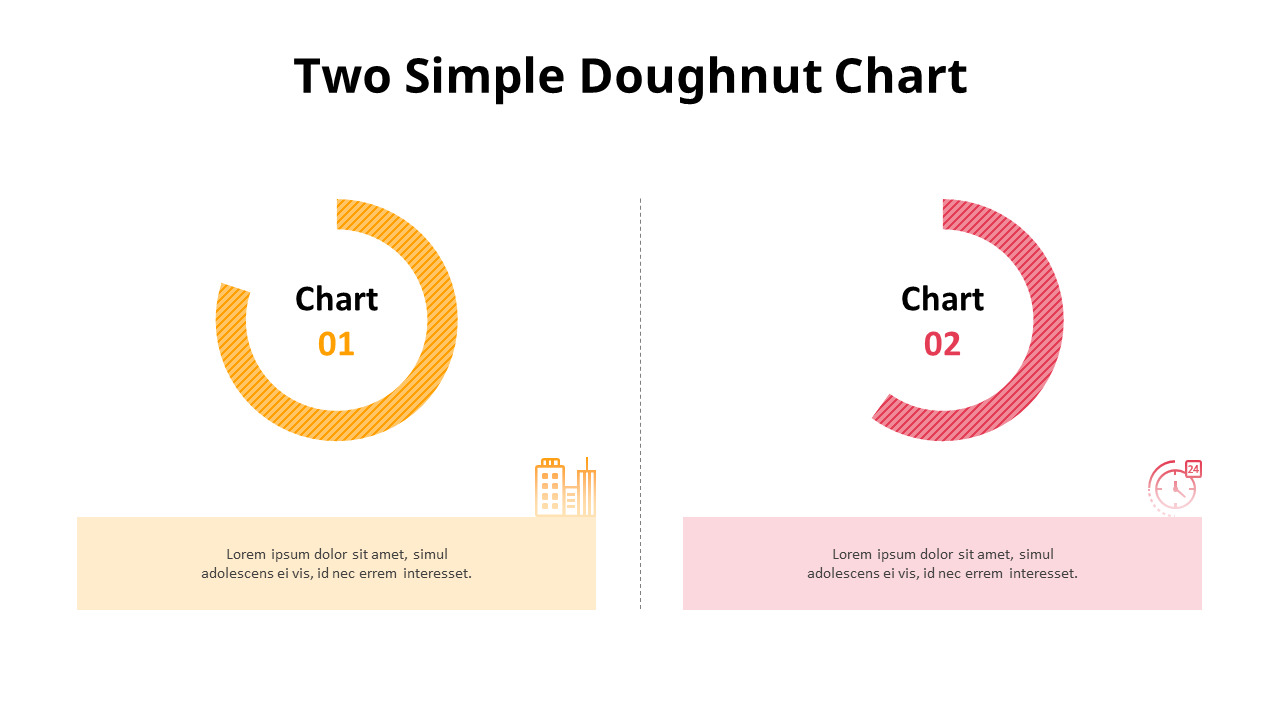 Two Donut Chart with Icons|Doughnut