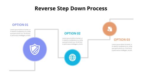 Diagrama de proceso de flecha con iconos