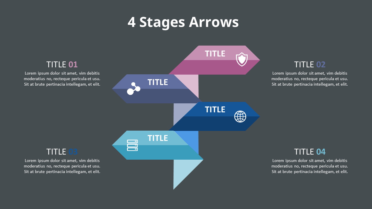 Diverging Arrows List Diagram|Process