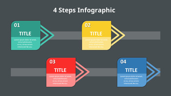 Four Steps with Text Boxes|Process|Diagram