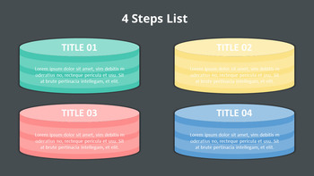 Four Steps with Text Boxes|Process|Diagram