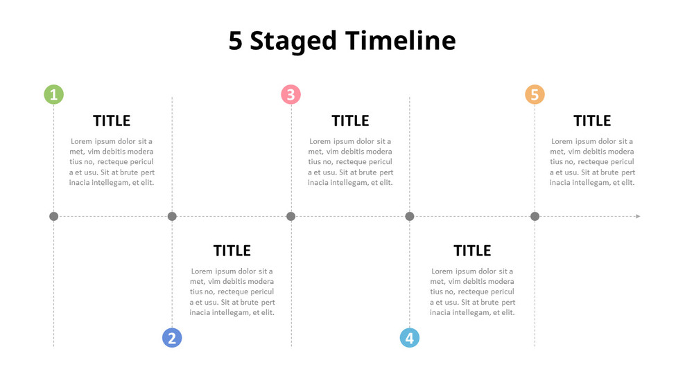 Timeline Process with Icons|Diagram