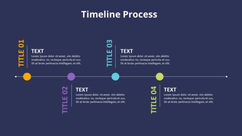 Timeline Process with Icons|Diagram