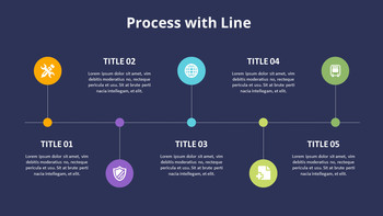 Timeline Process with Icons|Diagram