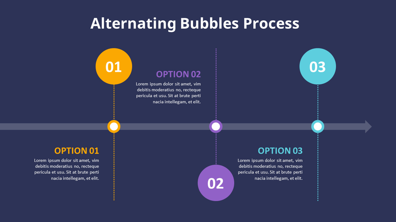 Timeline Process with Icons|Diagram