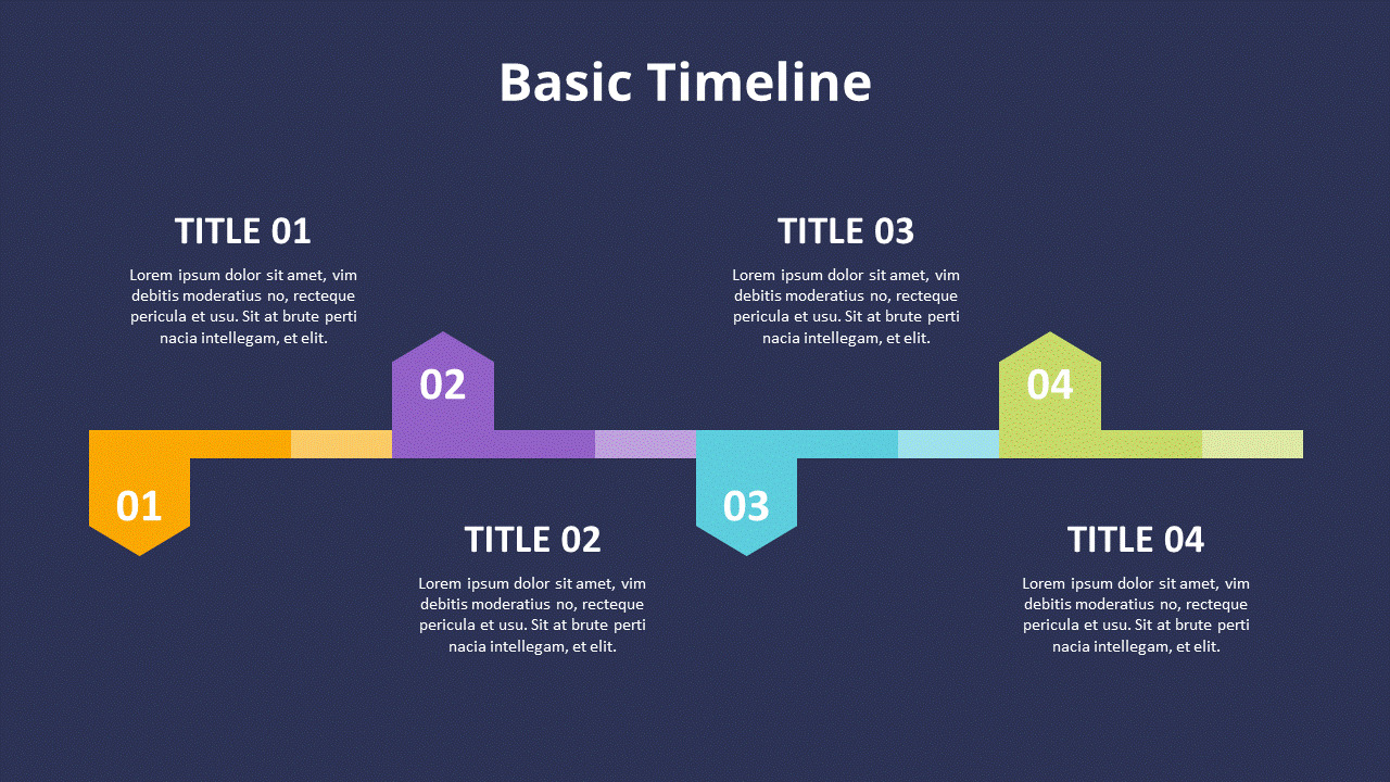 Timeline Process with Icons|Diagram