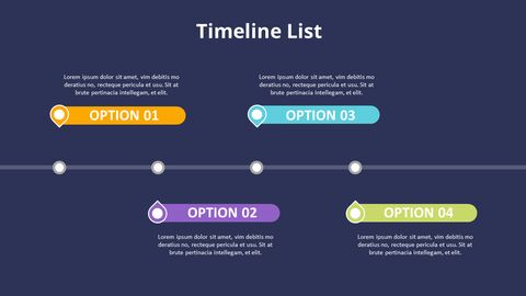 Timeline Process with Icons|Diagram