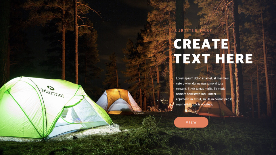 Camping slide template|Lifestyle|Keynote