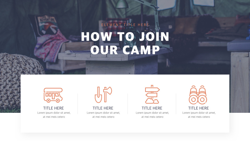 Camping slide template|Lifestyle|Keynote