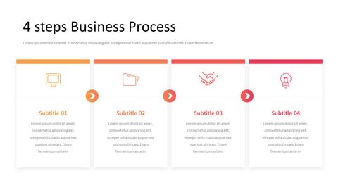 4 steps Business Process Page Design|Single Slides