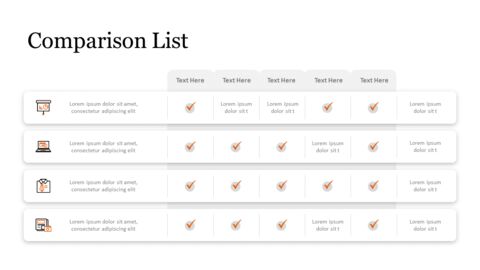 Comparison List PPT Slide Deck|Financials|Single