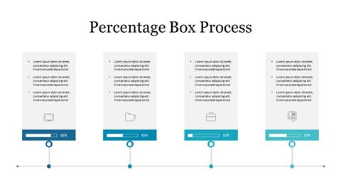 Percentage Box Process PowerPoint Design|Business|Single Slides