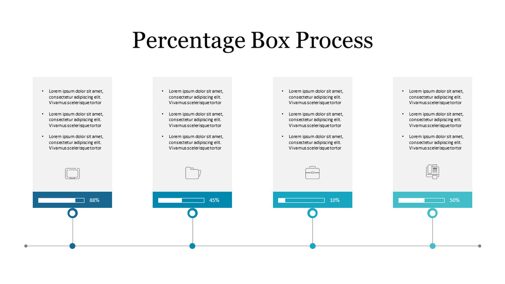 Percentage Box Process PowerPoint Design|Business|Single Slides