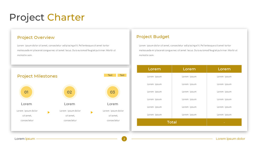 Project Charter PPT Layout|Business Model|Single Slides