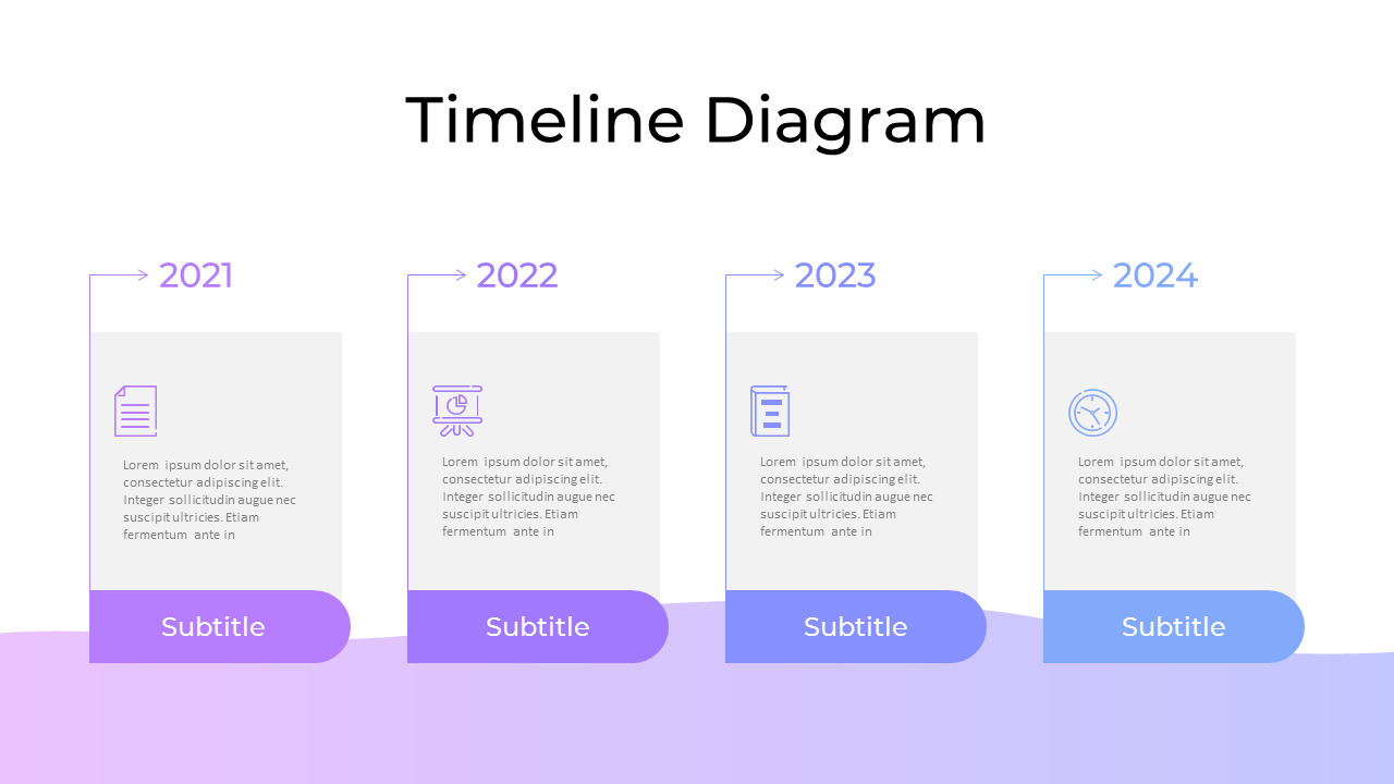 Diagramma della sequenza temporale PPT Design|Singoli diapositive