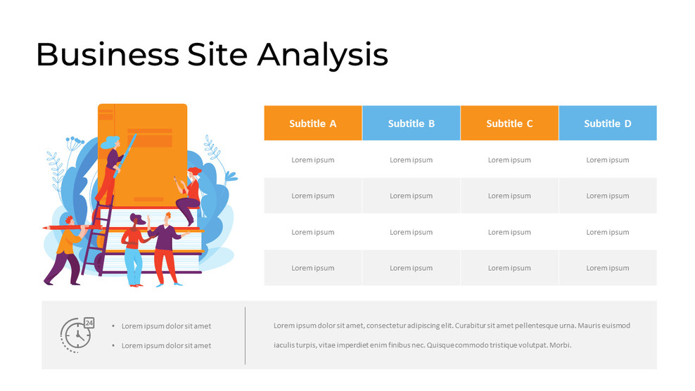 Business Site Analysis with Infographic Page Design|Single Slides