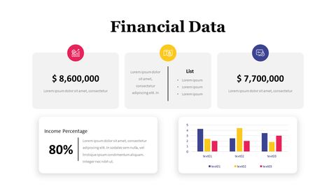 Financial Data with Infographic Single Template|Financials|Slides
