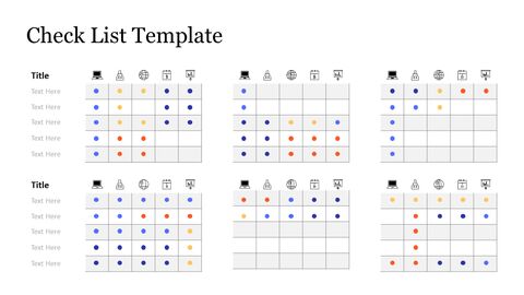 Multiple Check List Template PowerPoint Slide|Technology|Single