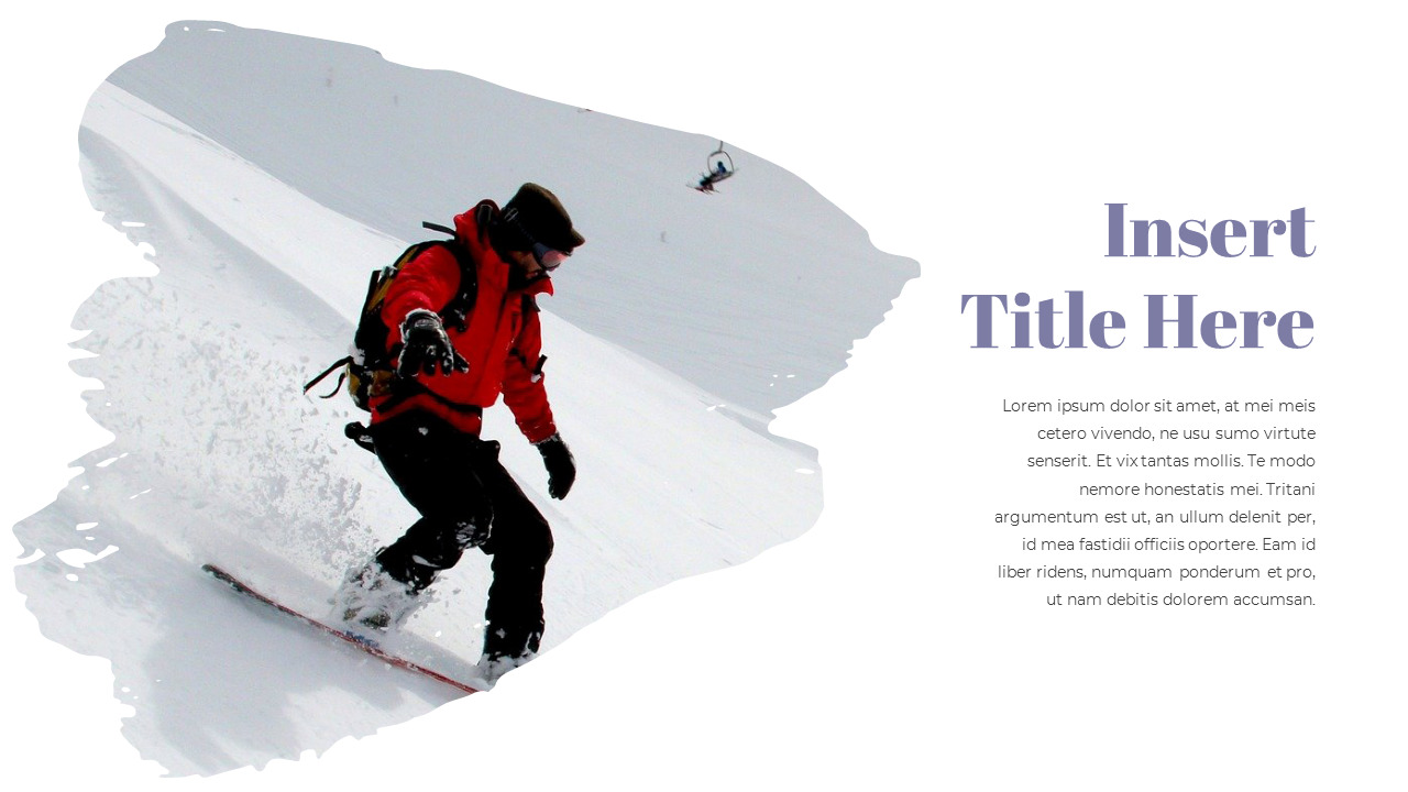 Winter Snowboard powerpoint slide design|Lifestyle|Templates