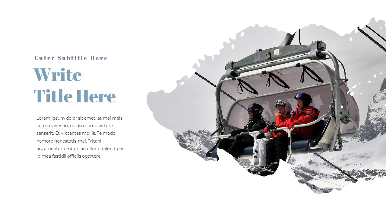 Winter Snowboard powerpoint slide design|Lifestyle|Templates