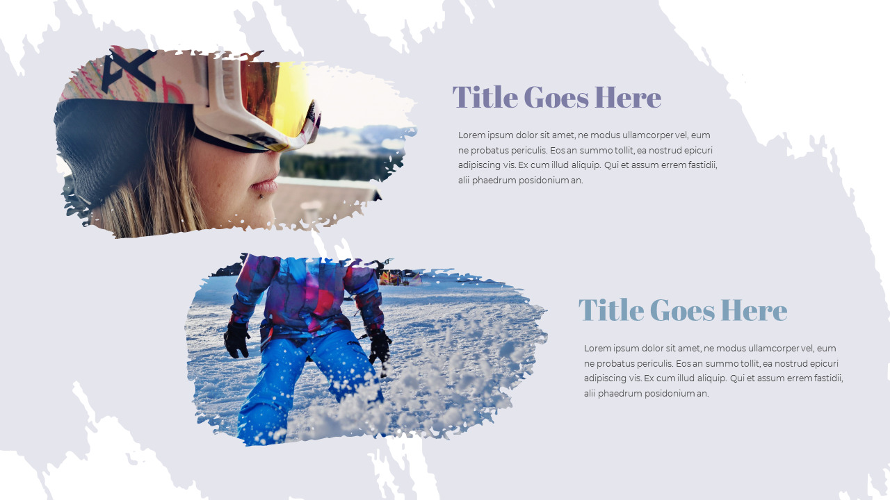 Winter Snowboard powerpoint slide design|Lifestyle|Templates