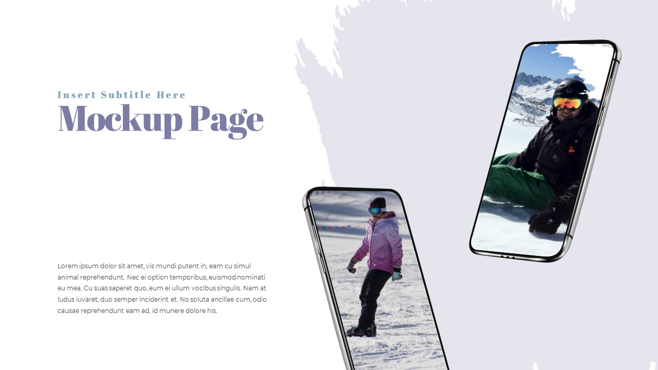 Winter Snowboard powerpoint slide design|Lifestyle|Templates