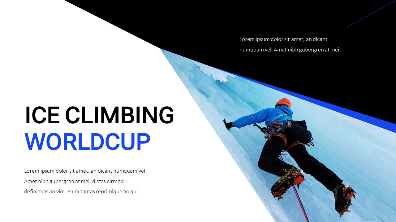 Ice Climbing Business Presentation PPT|Lifestyle|Templates