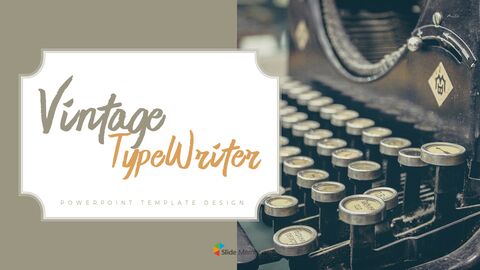 Vintage Typewriter Simple Templates|Lifestyle|PPT