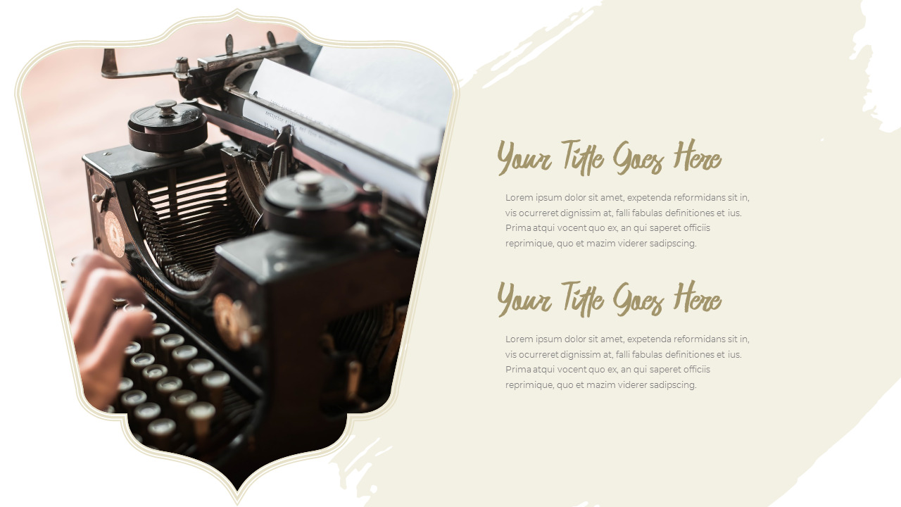 Vintage Typewriter Simple Templates|Lifestyle|PPT