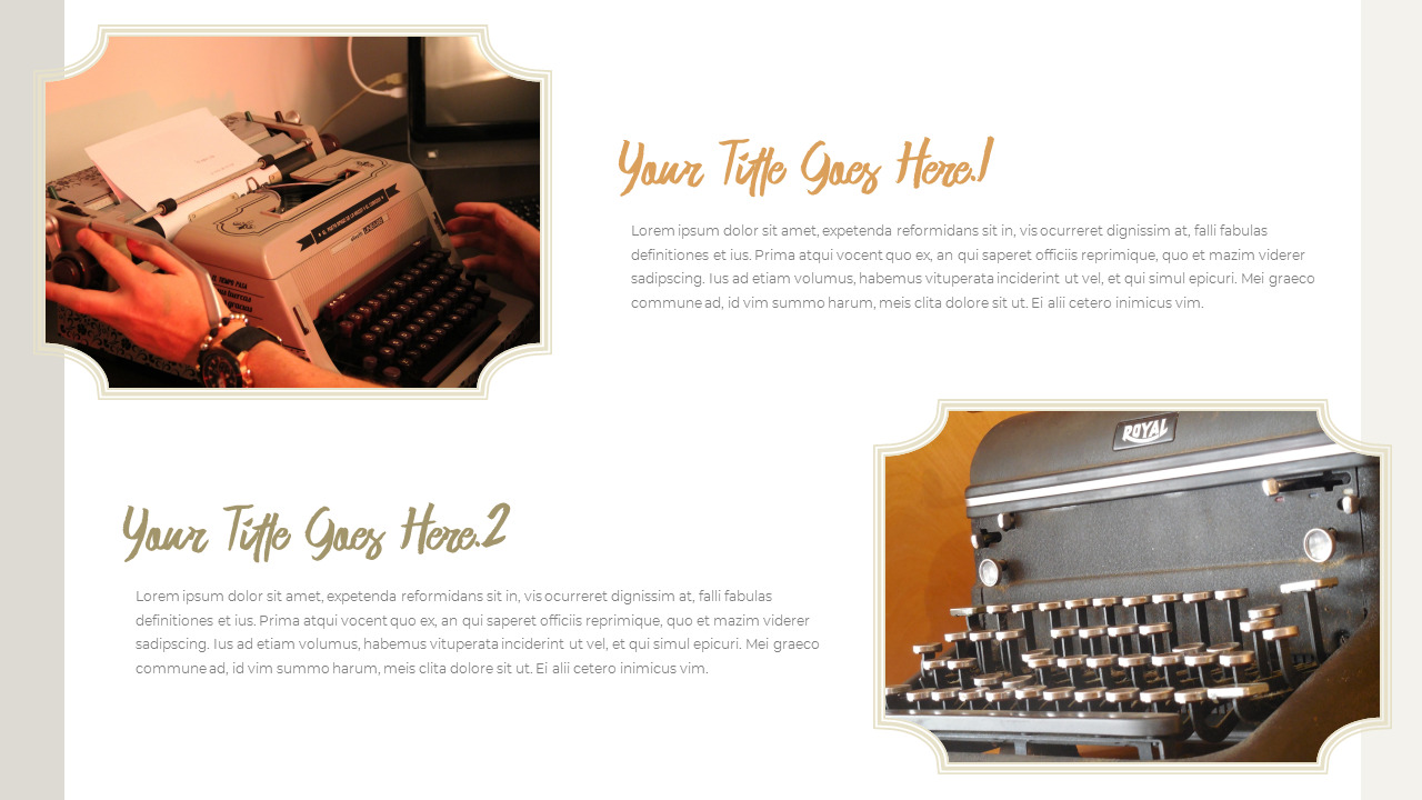 Vintage Typewriter Simple Templates|Lifestyle|PPT