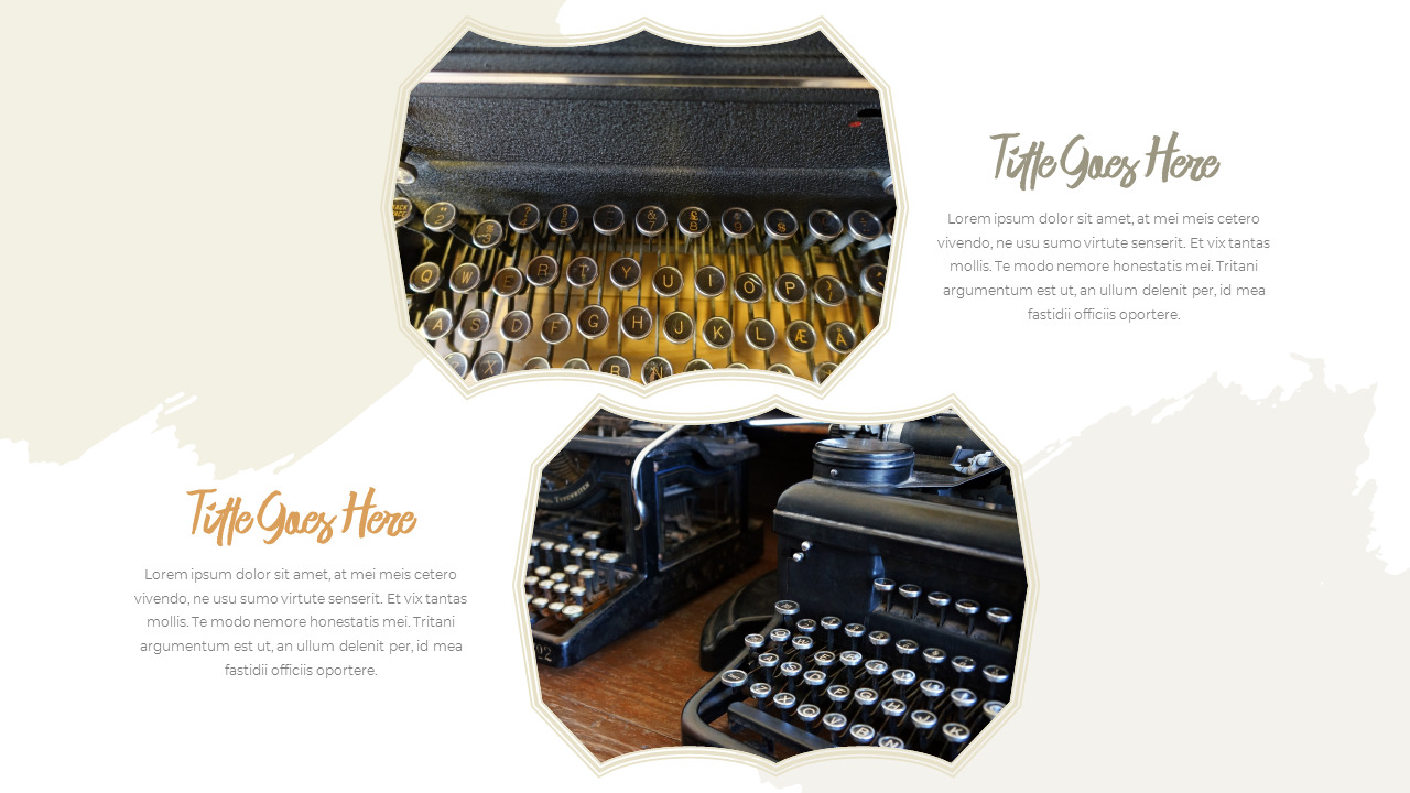 Vintage Typewriter Simple Templates|Lifestyle|PPT