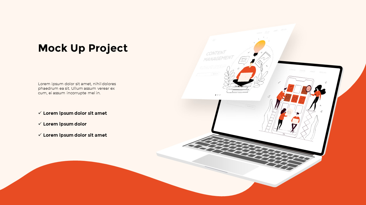 Mock Up Project Simple Slide|Product, Services|Single