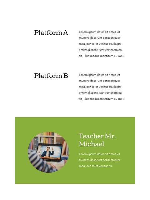 Online education PowerPoint Table of Contents