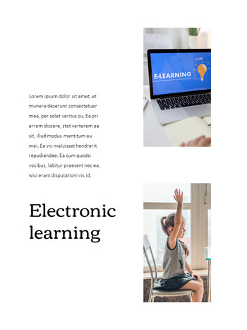 Online education PowerPoint Table of Contents
