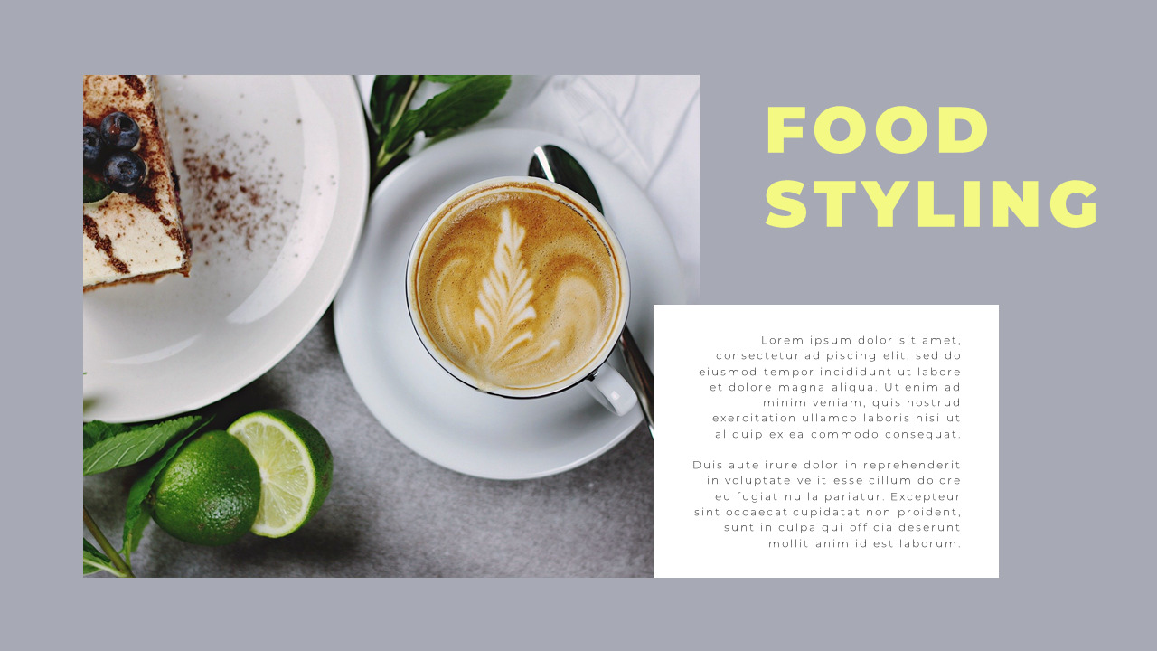 Food Stylist Portfolio Simple Templates Design