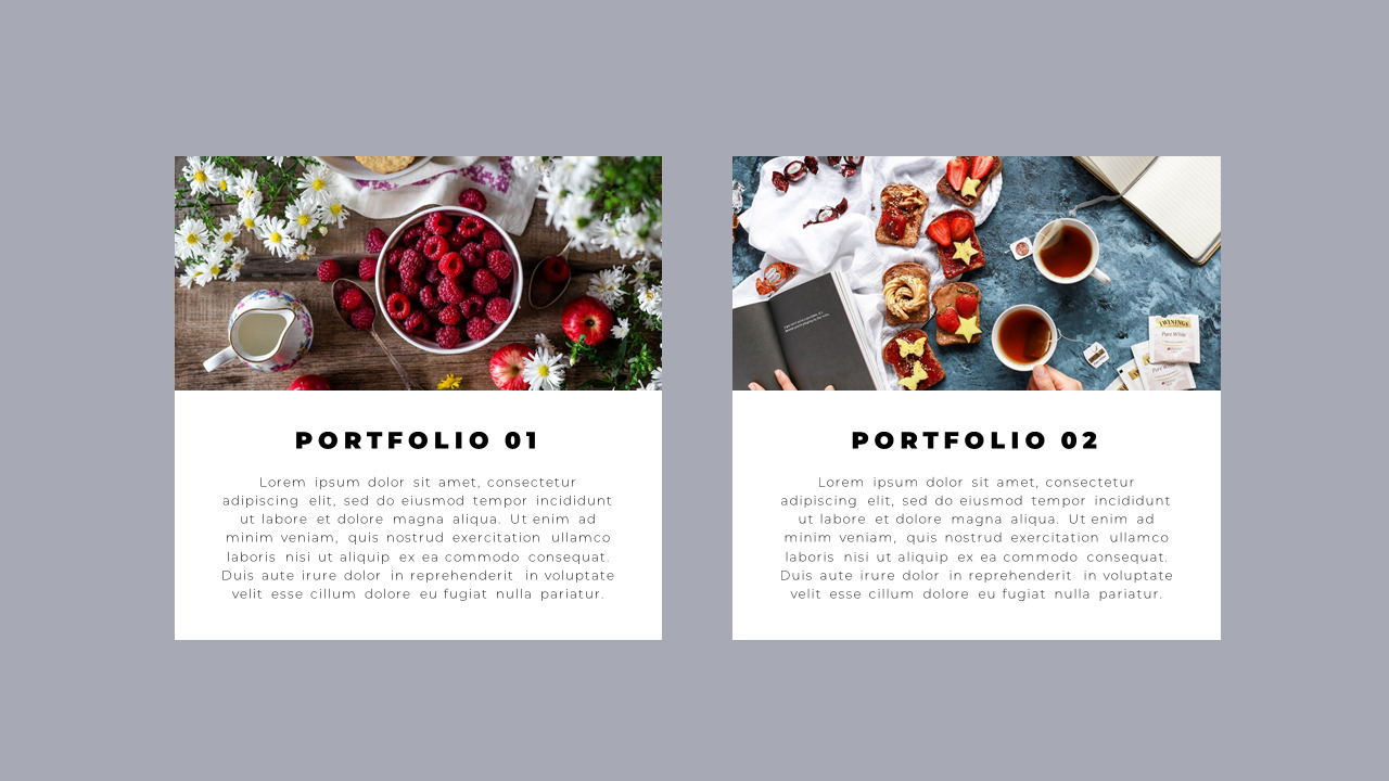 Food Stylist Portfolio Simple Templates Design