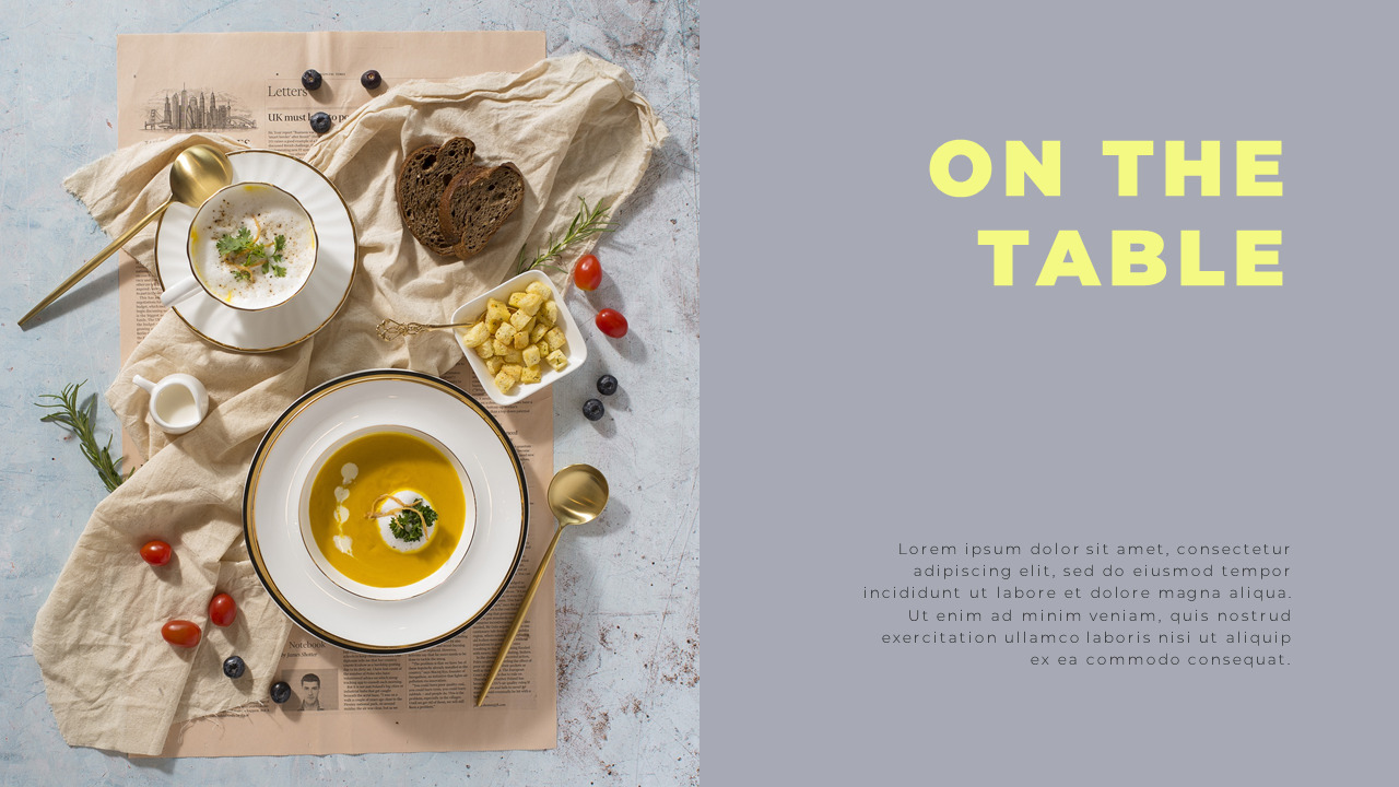 Food Stylist Portfolio Einfaches Template-Design