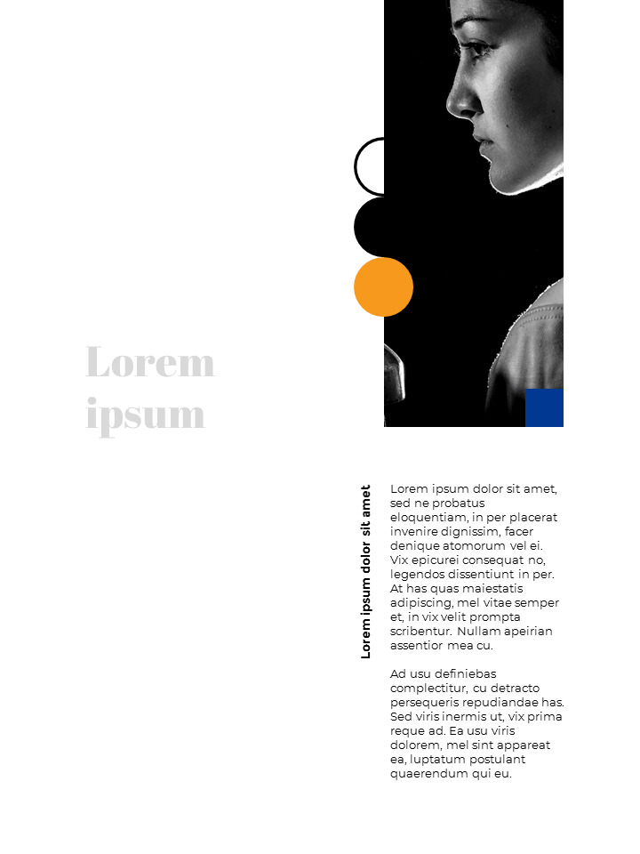 Ink Art Poster Design Vertical PowerPoint Template
