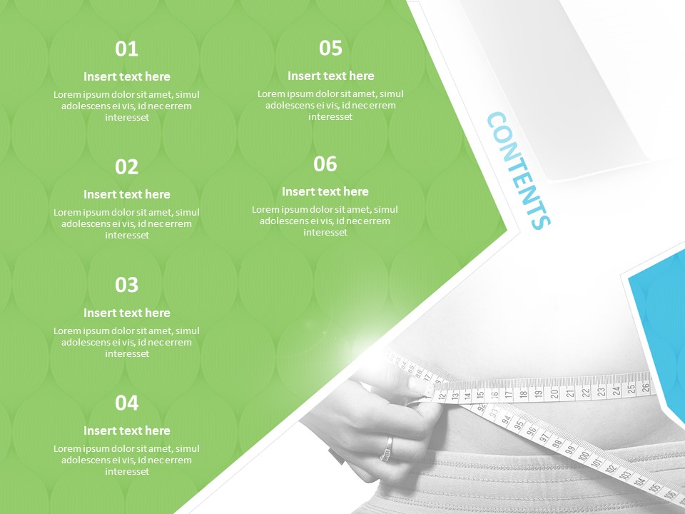 Free Powerpoint Sample - Diets and Tape Measure