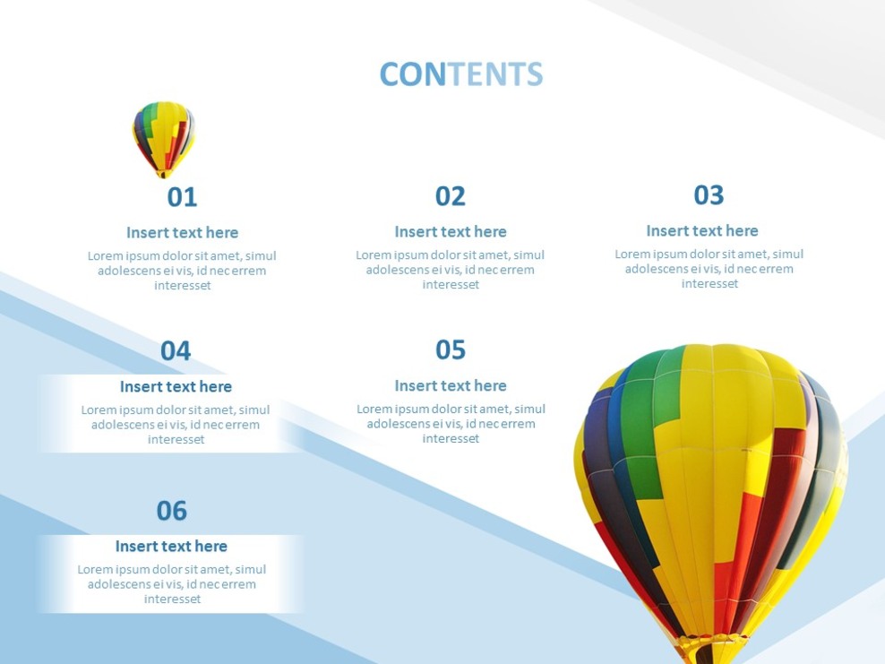 Hot-Air Balloon in the Sky - Free Powerpoint Template