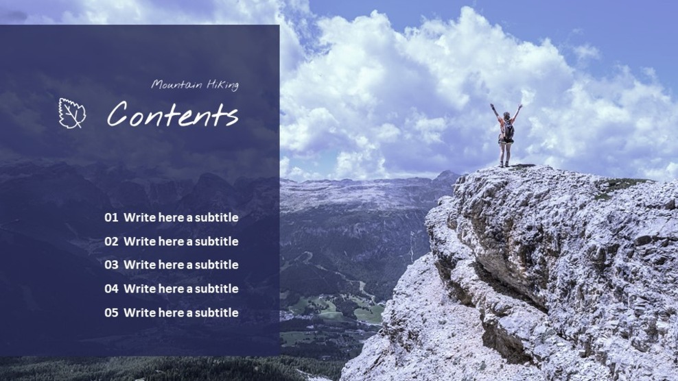 Mountain Hiking Google Presentation Slides