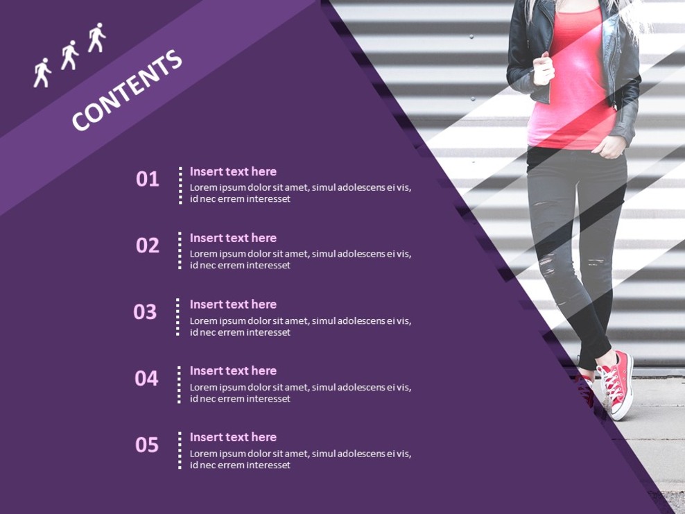 Relaxed Walking - Free Powerpoint Templates Design